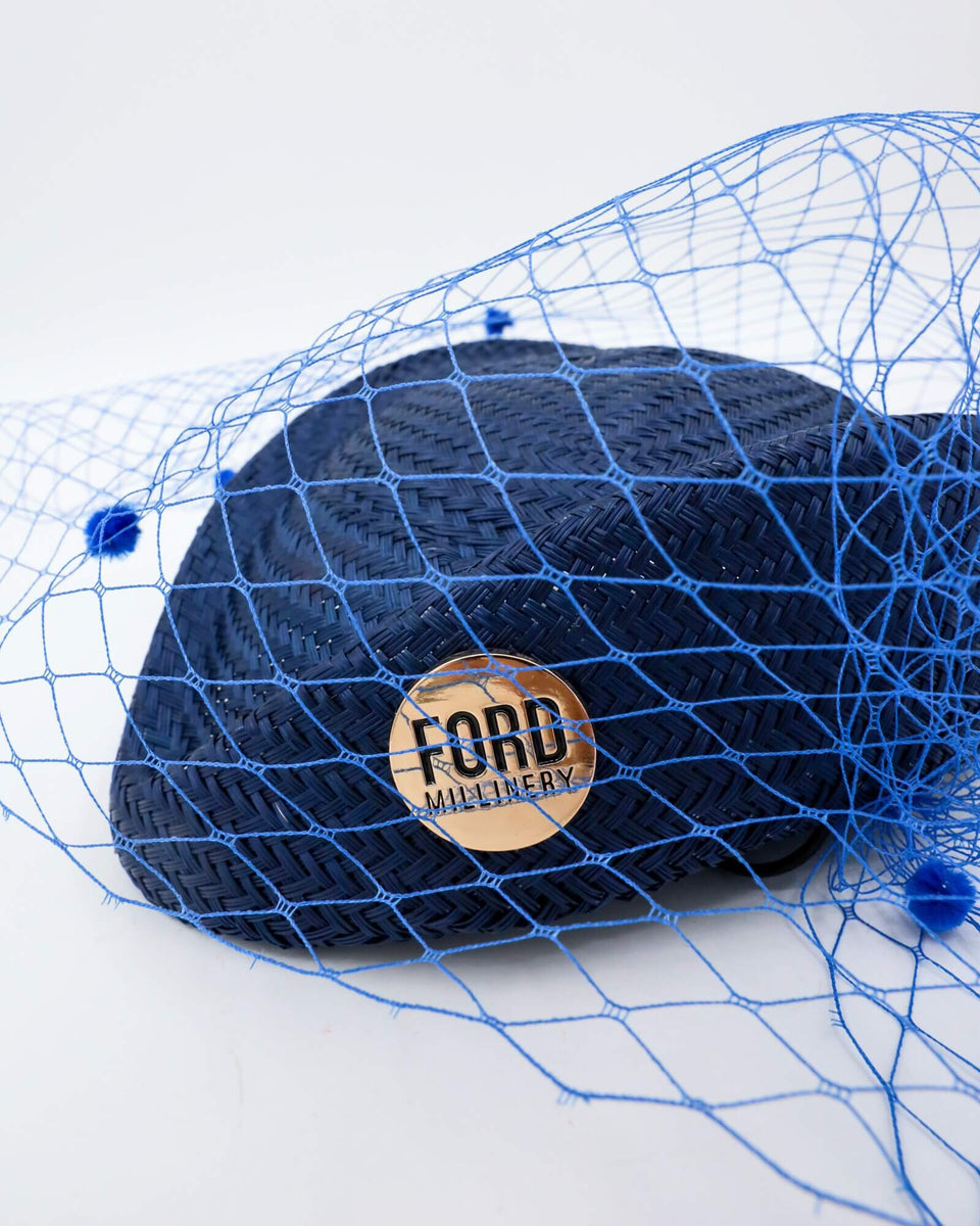 AVIATOR | Fascinator hat inspired by the '40s in navy – FORD MILLINERY
