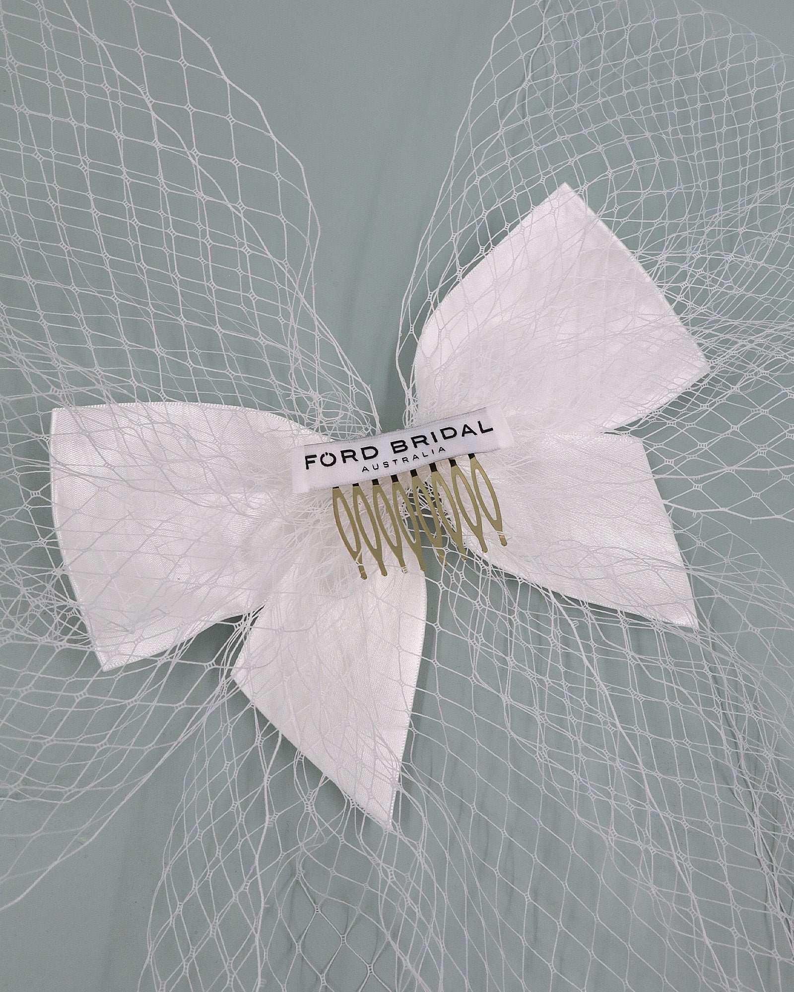 BOWIE | Oversized two-textured bridal bow – FORD MILLINERY