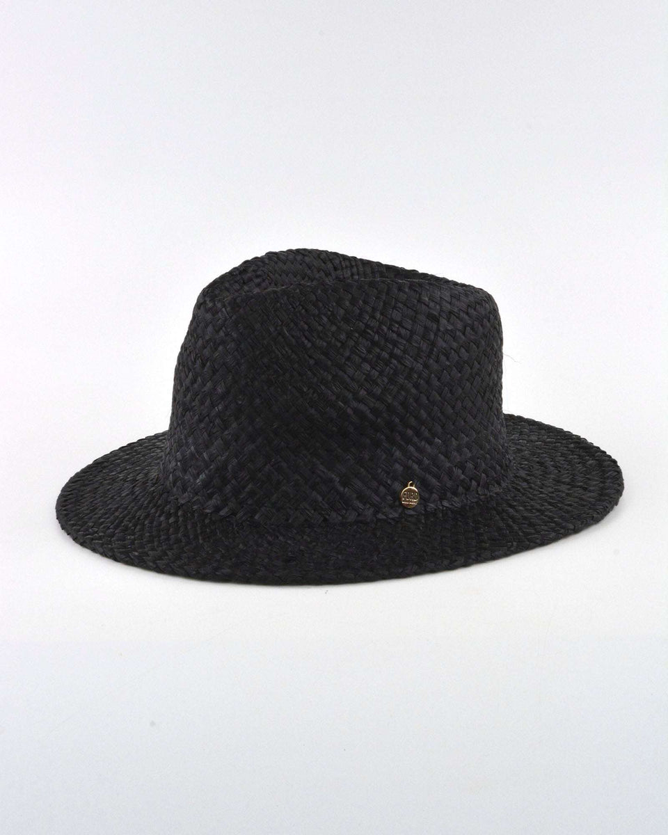 "CUBA" Black Straw Fedora by Australian label, FORD MILLINERY
