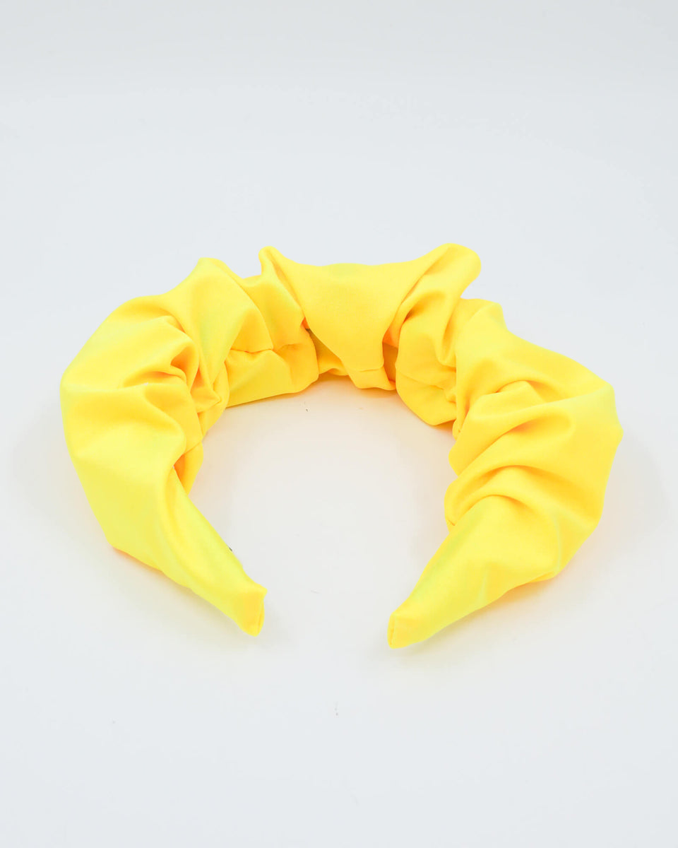 "JUDE" Yellow Ruched Headband by Australian label, FORD MILLINERY