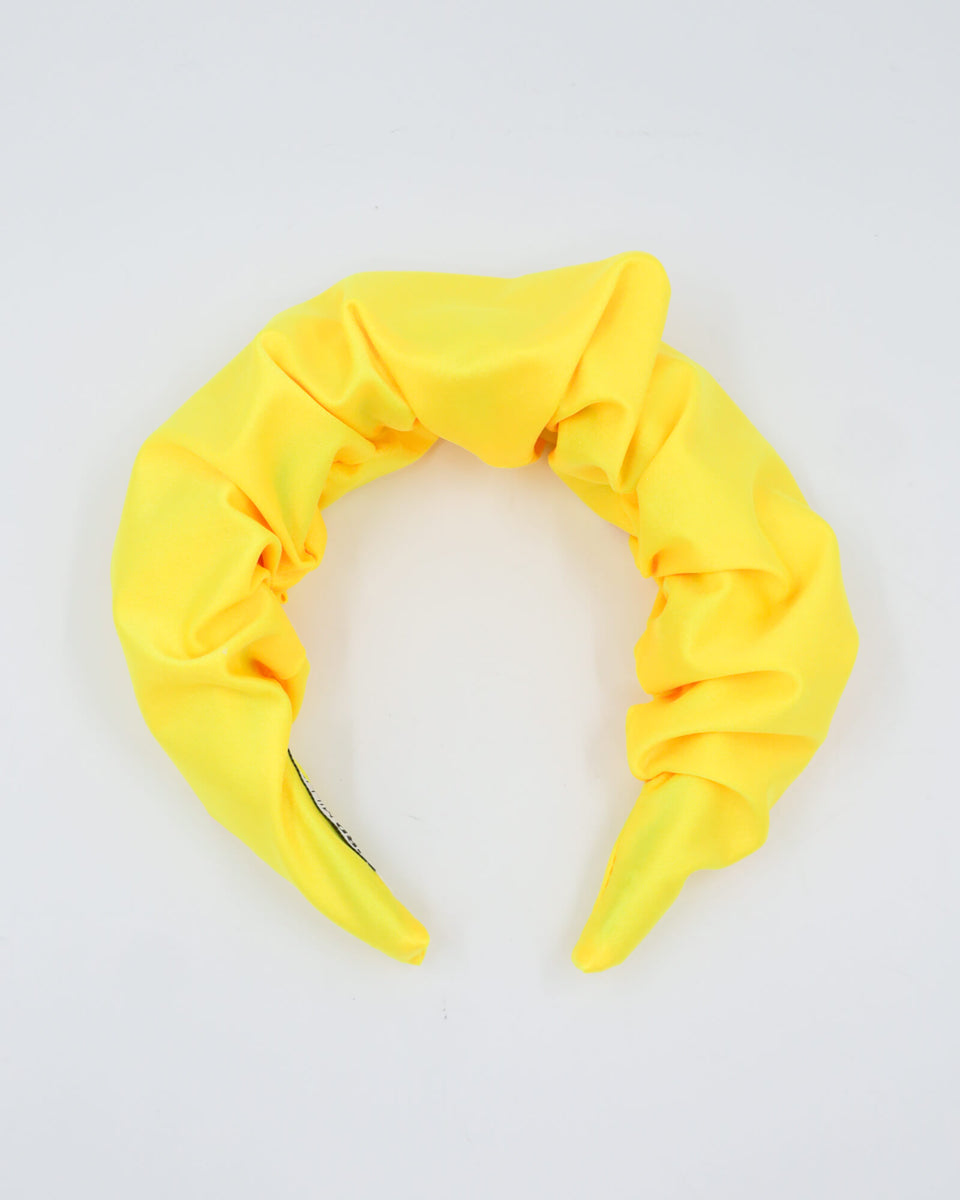 "JUDE" Yellow Ruched Headband by Australian label, FORD MILLINERY