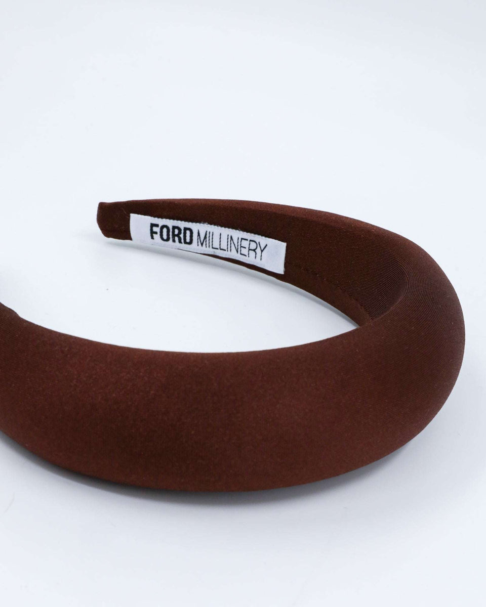"MONICA" Chocolate Brown Padded Headband by Australian label, FORD ...