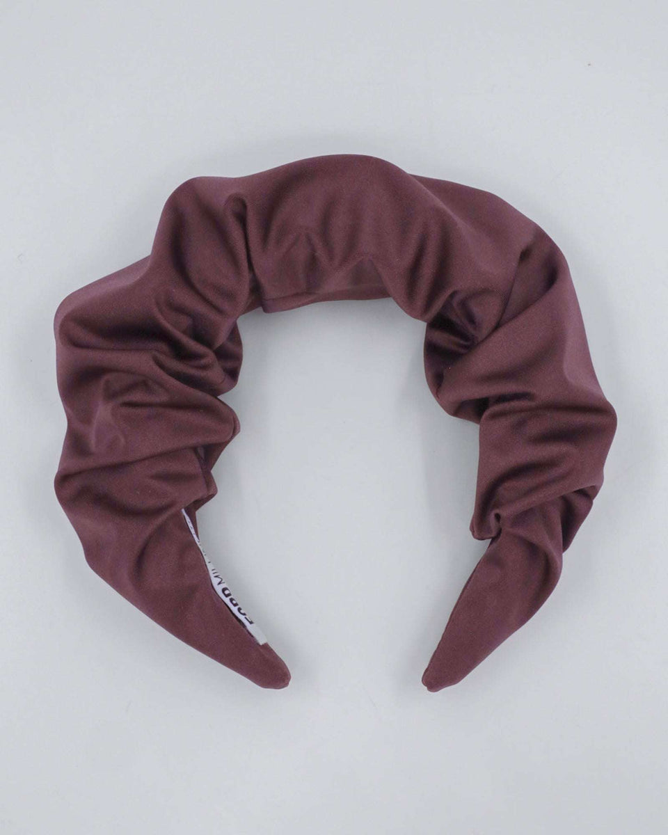 "JUDE" Mocha Ruched Headband by Australian label, FORD MILLINERY