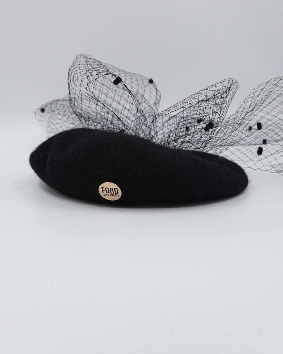 "MISS EMILY" Lavender Wool Beret by Australian label, FORD MILLINERY