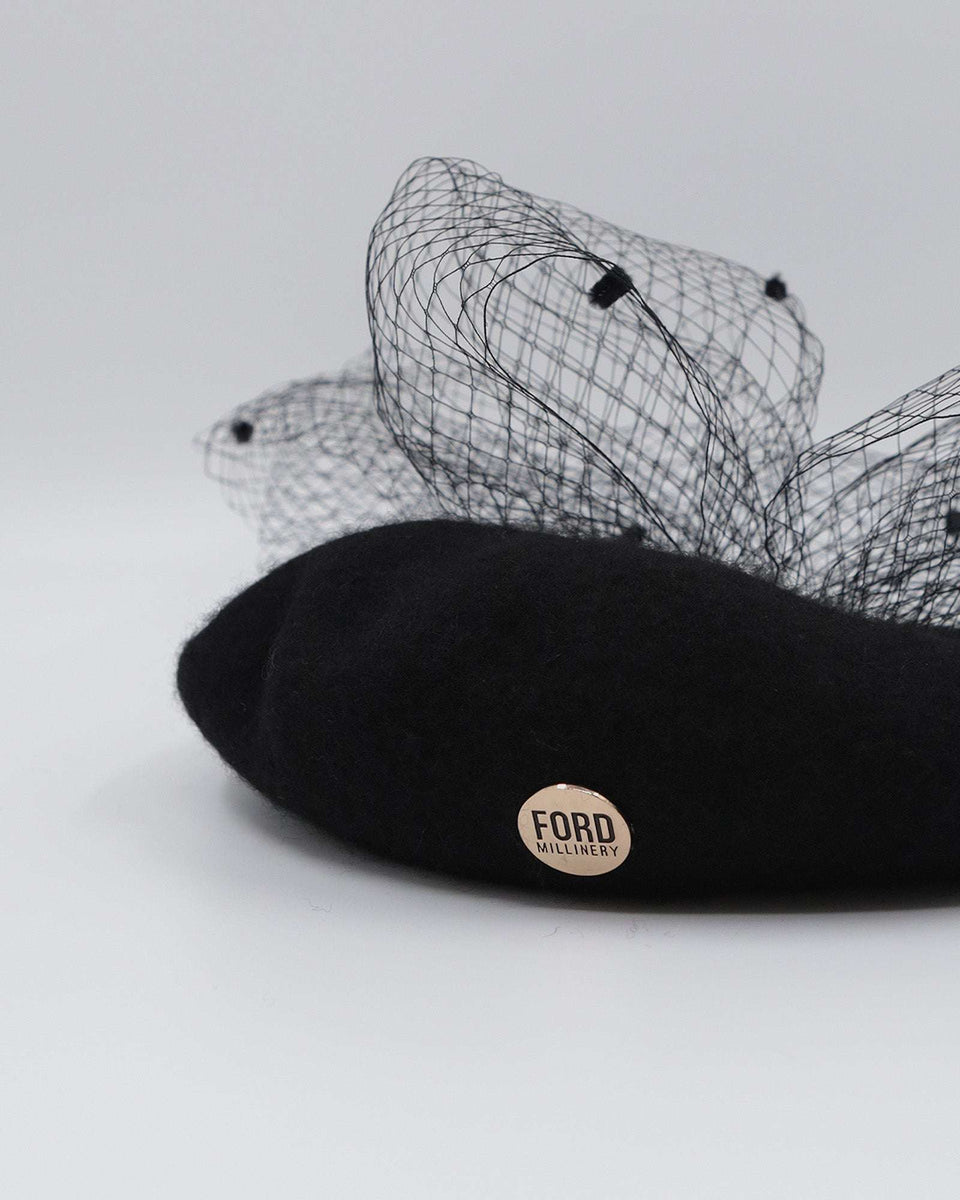"MISS EMILY" Lavender Wool Beret by Australian label, FORD MILLINERY