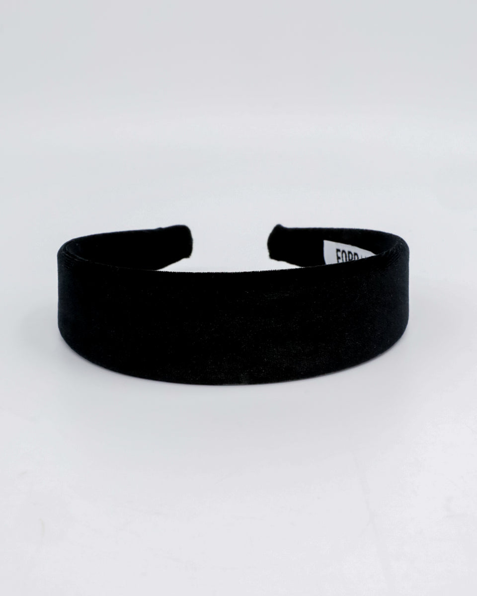 PHAT Flat Velvet Headband (black) | FORD MILLINERY