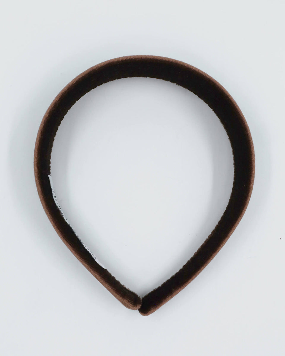 PHAT Flat Velvet Headband (brown) | FORD MILLINERY