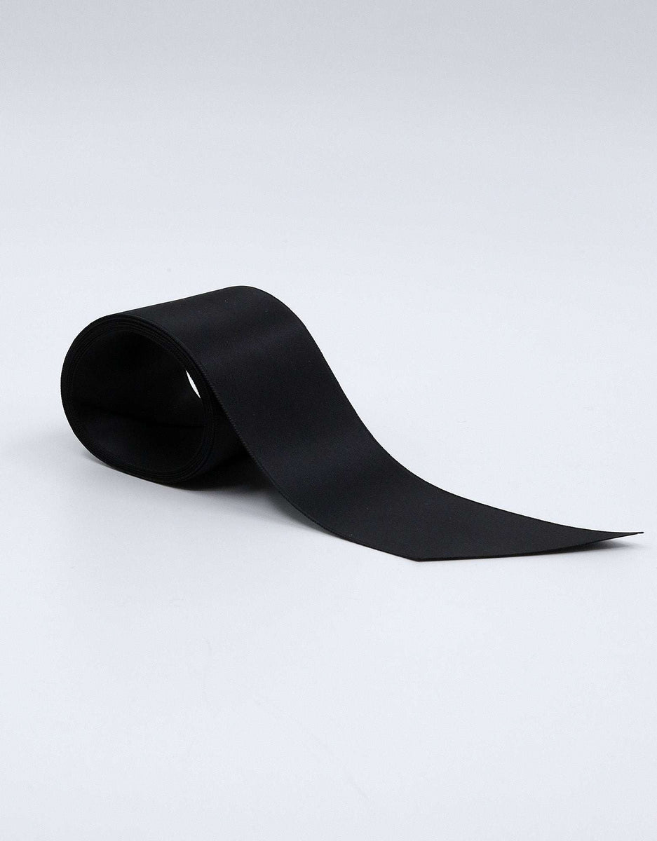 Length of Black Satin Ribbon by FORD MILLINERY