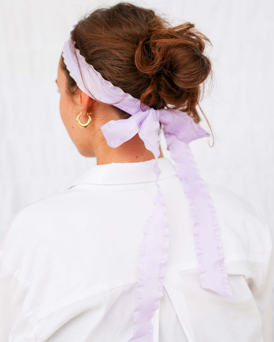 Length of Lilac Ruffled Ribbon by FORD MILLINERY