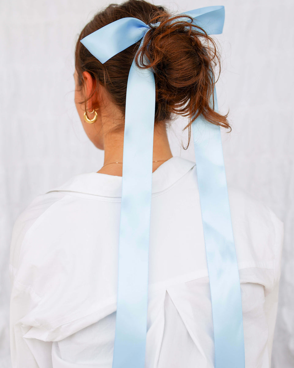 Length of Blue Satin Ribbon by FORD MILLINERY