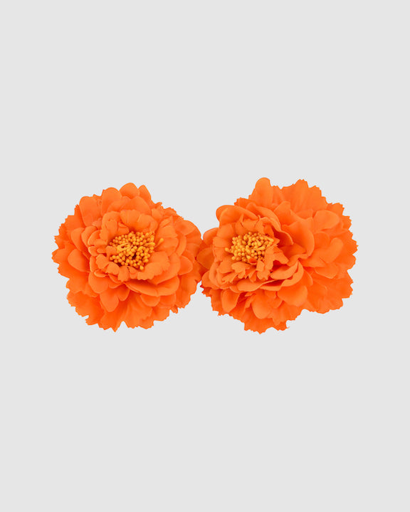 MARIA CLIPS | Orange Flora Hair Clips | FORD MILLINERY