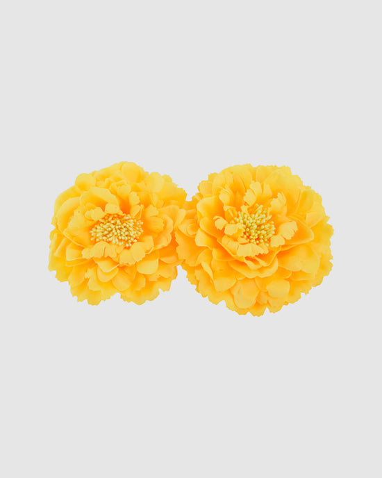MARIA CLIPS | Yellow Floral Hair Clips | FORD MILLINERY