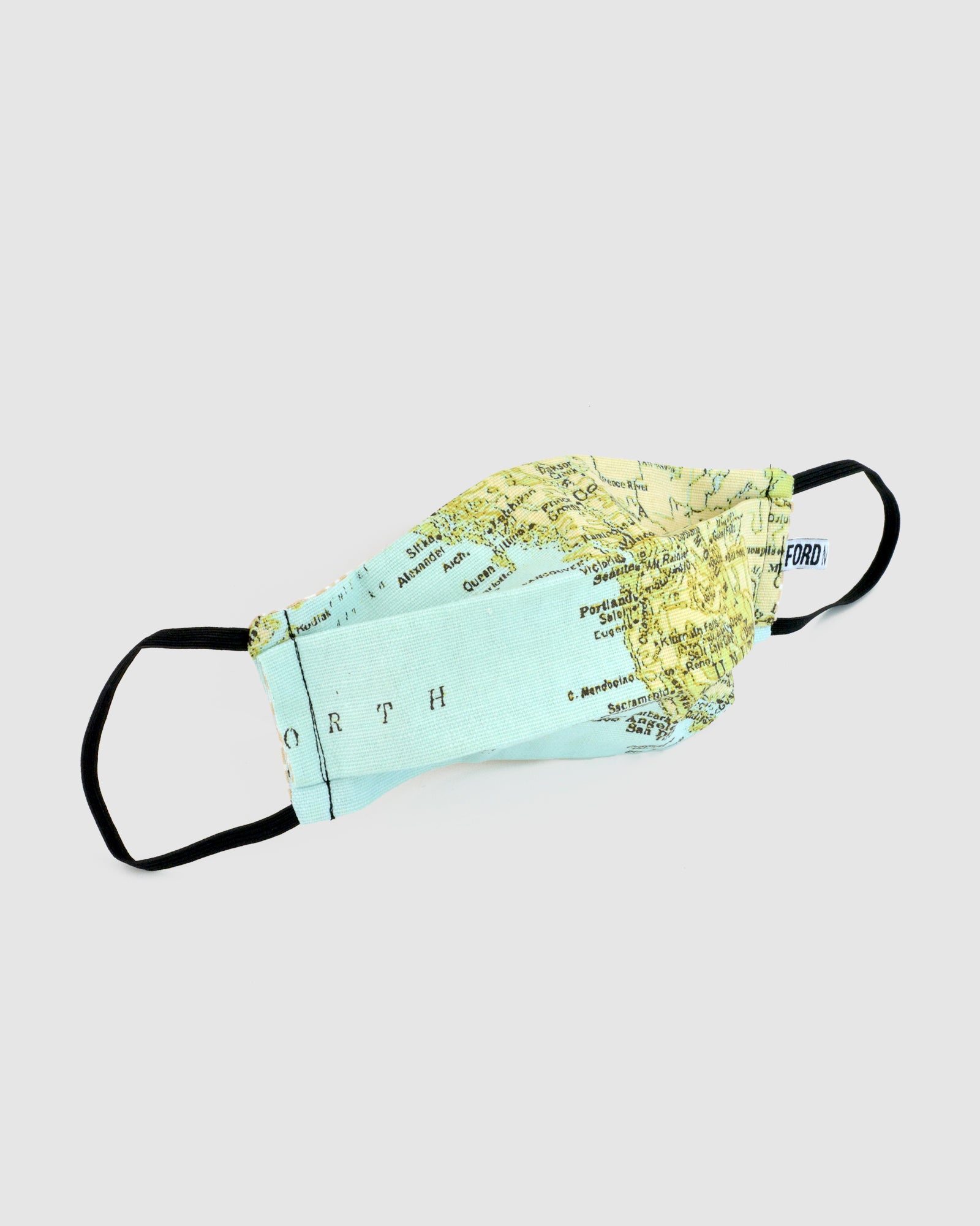 World Map Reusable Fabric Face Mask | MASKS 4 MATES | FORD MILLINERY